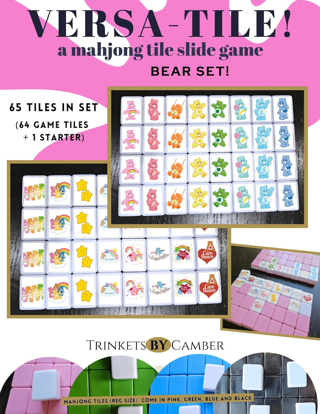 Bear Mahjong Tile Slide Game: Custom Family Fun - Etsy