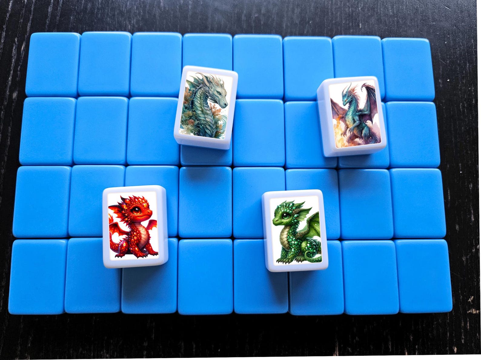 Fantasy Dragon Mahjong Tile Game: Memory Match, Go Fish - Etsy