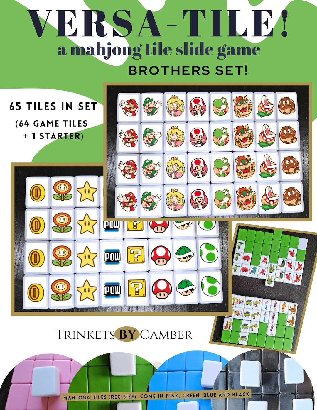 Brothers Mahjong Tile Slide Game: Custom Tile Match - Etsy