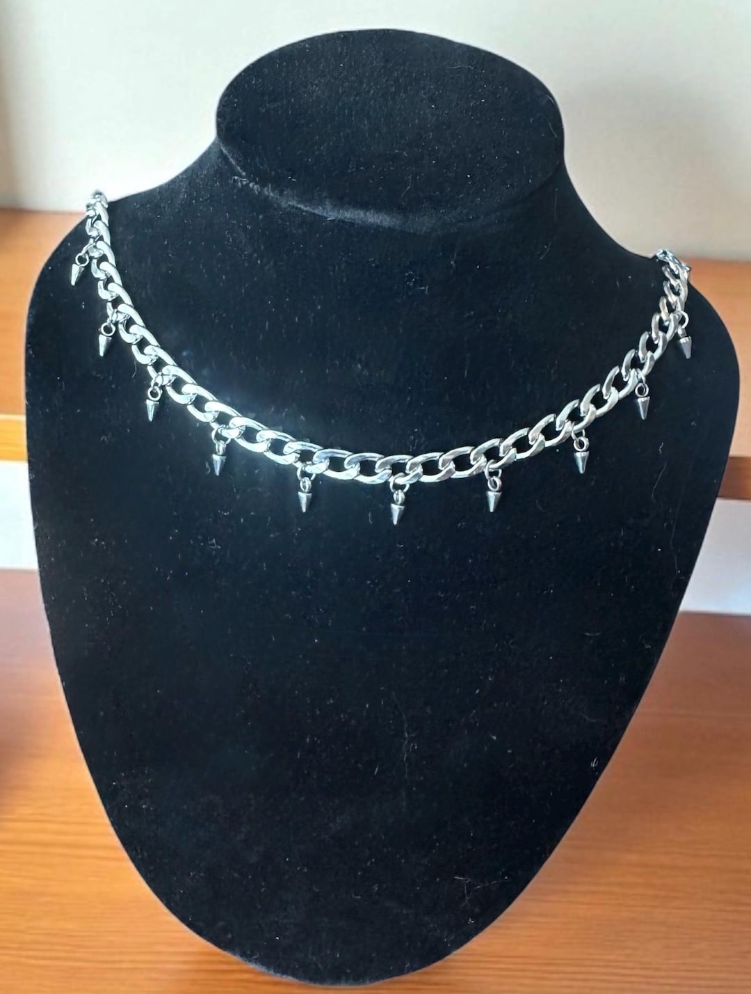 Goth Mini Spike Choker, All Stainless Steel, Punk Necklace, Grunge ...