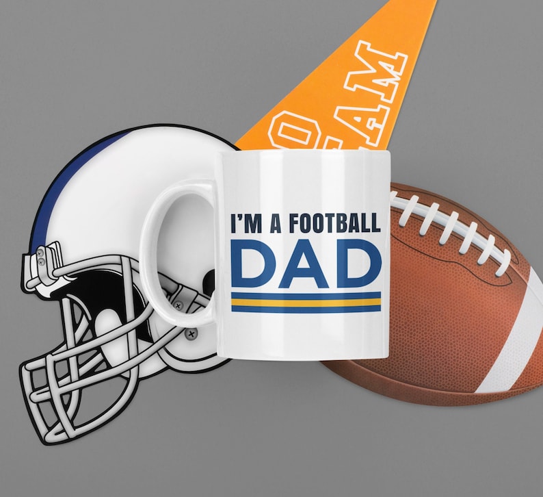 Football Dad Mug Father Day Football Gift for Dad Player Football Mug ...