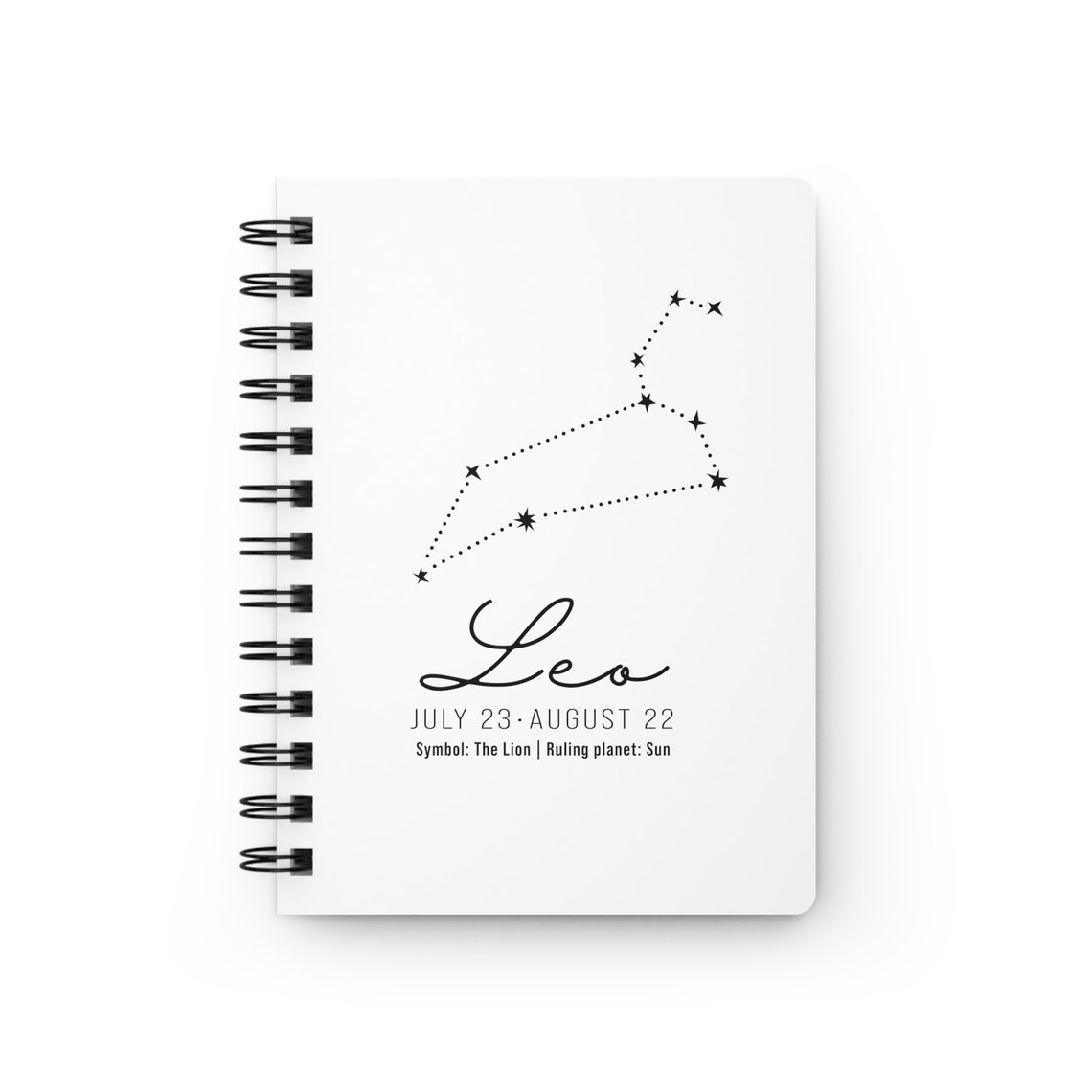 Zodiac Spiral Bound Journal, Leo Journal, Astrology Spiral Journal ...
