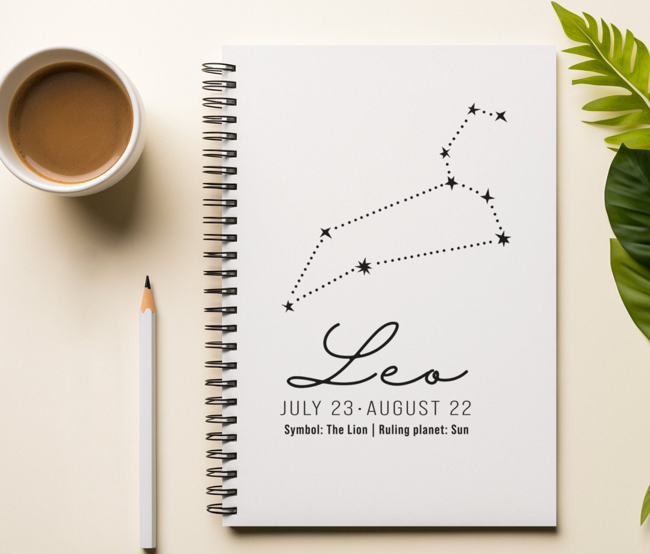 Zodiac Spiral Bound Journal, Leo Journal, Astrology Spiral Journal ...