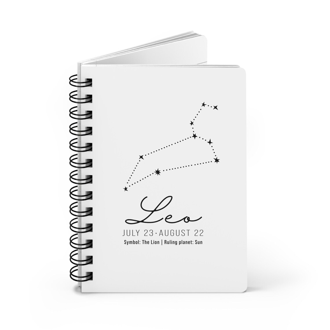 Zodiac Spiral Bound Journal, Leo Journal, Astrology Spiral Journal ...