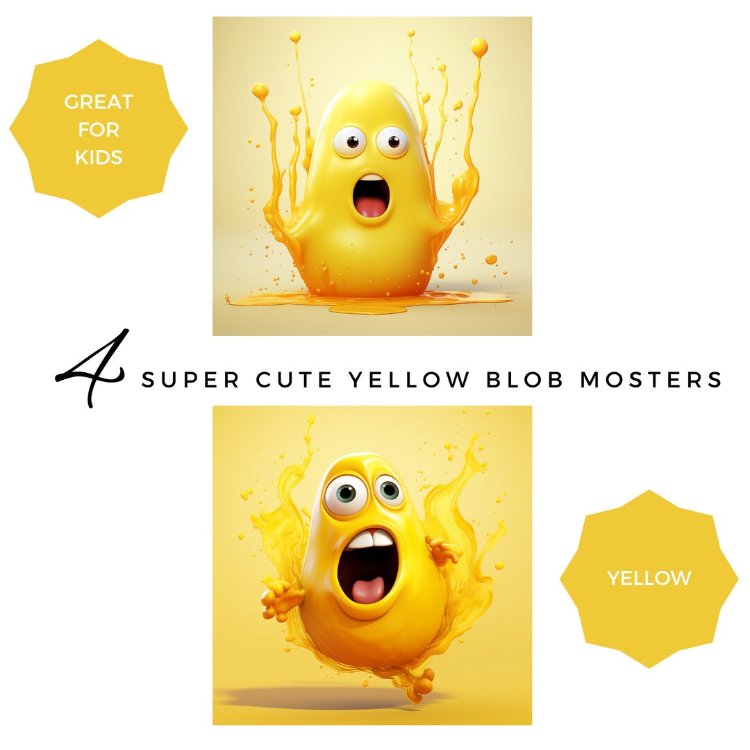 Printable Blob Monsters, Digital Products, PNG Images, Images for ...
