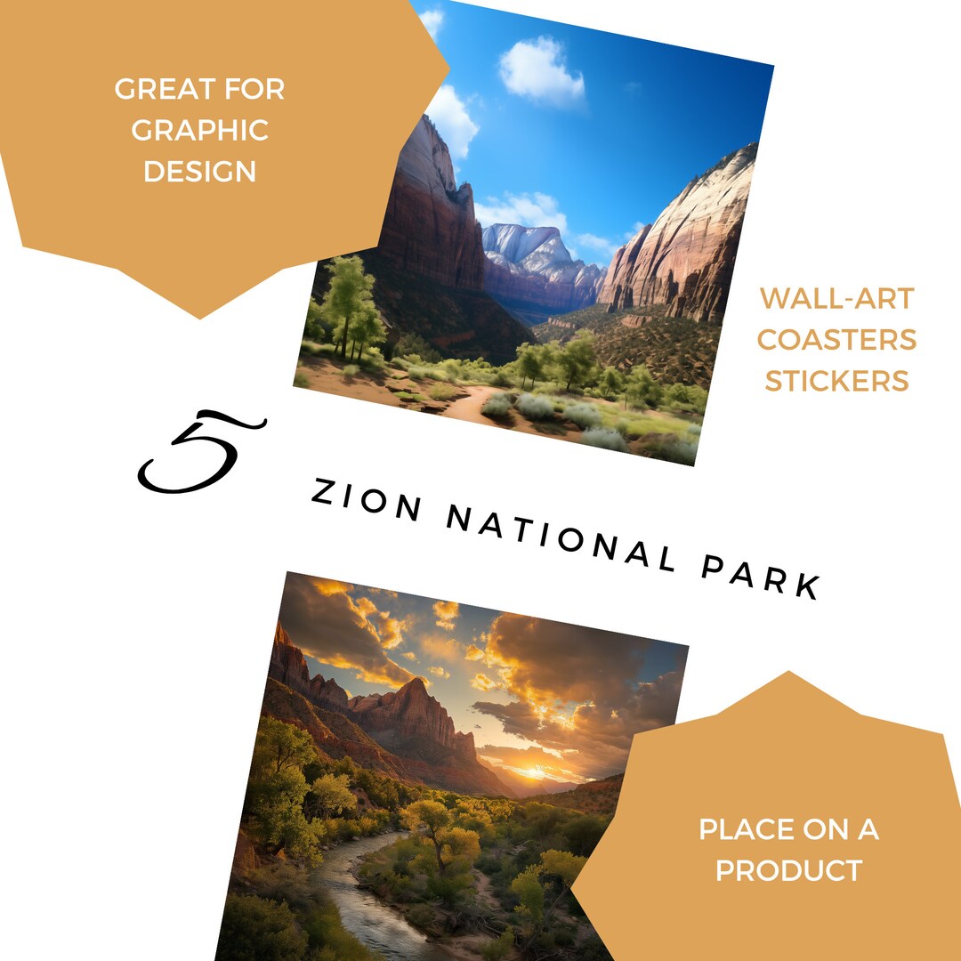 Zion National Park Digital Prints, USA Parks Digital Photography, PNG ...
