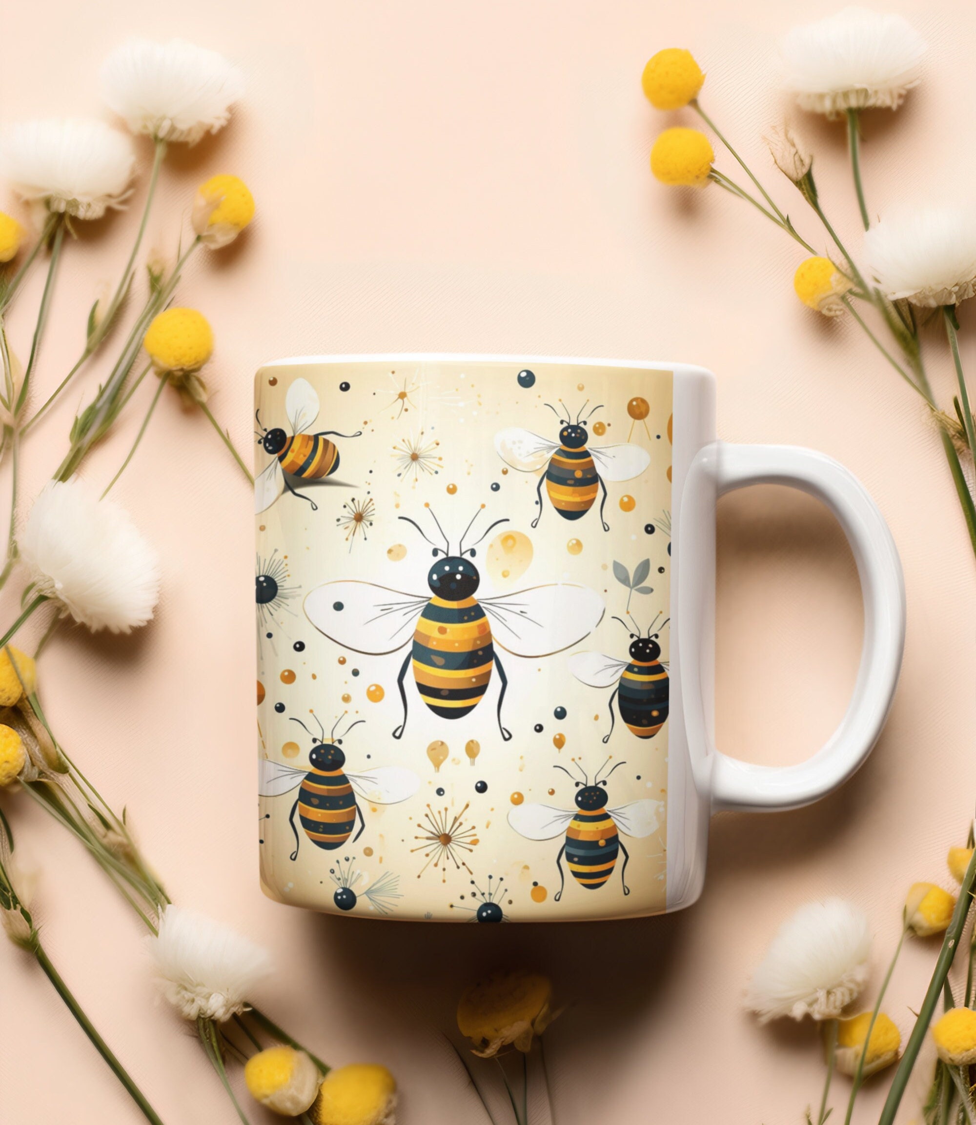 Bee-loved Coffee Mug for Bee Keepers, Bumble Bee Enthusiasts, and Those ...