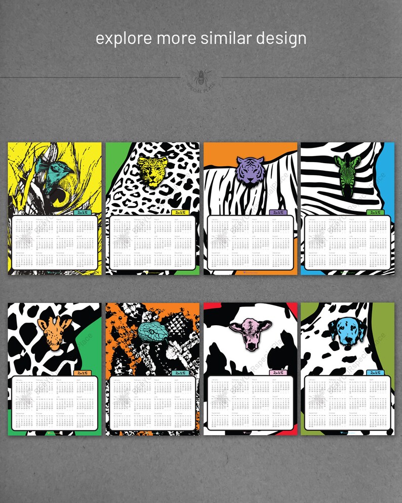 2025 Calendar / GIRAFFE Design / for Animal Lovers / Printable in A4 ...