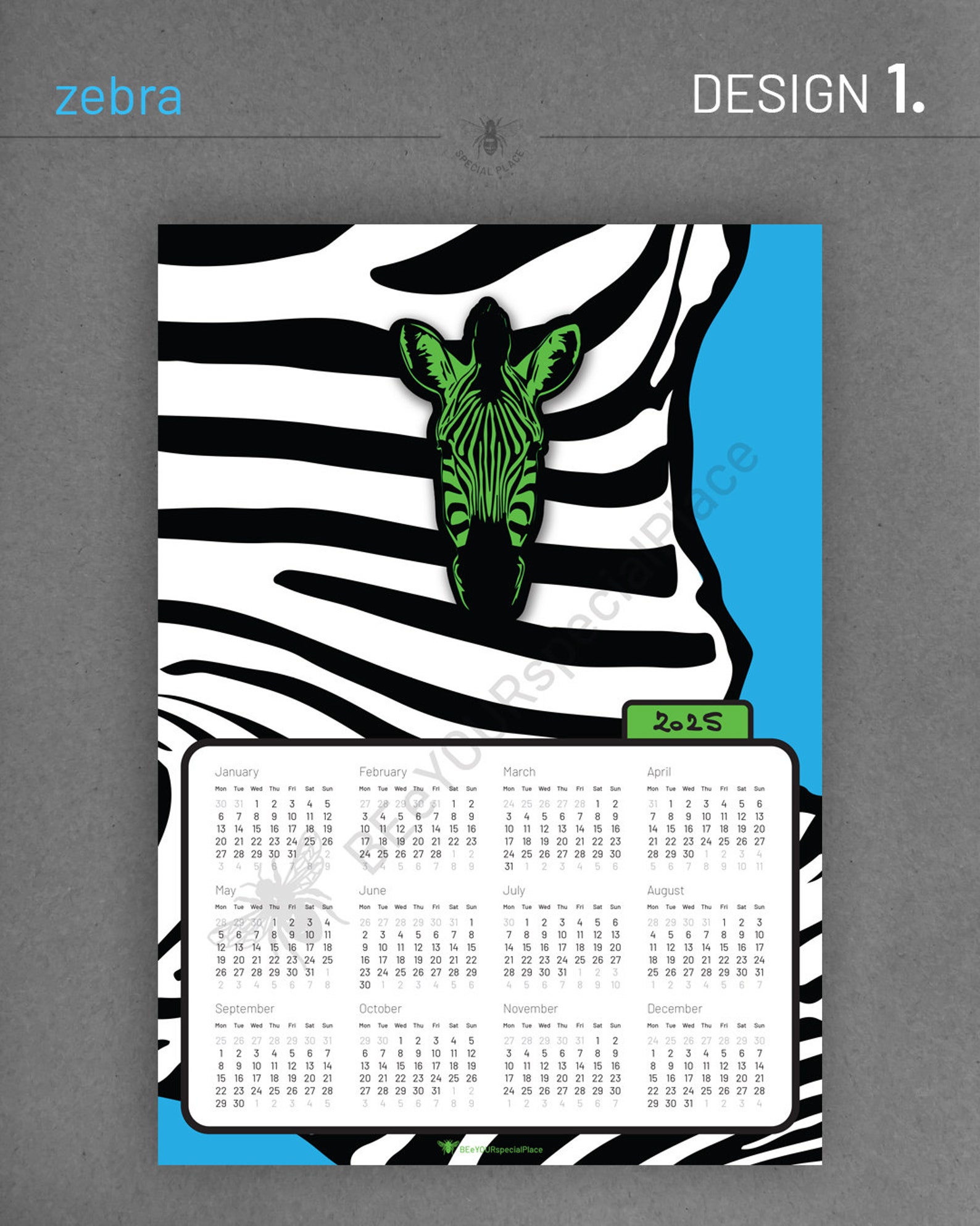 2025 Calendar / 8 Different Designs / for Animal Lovers / Printable in ...