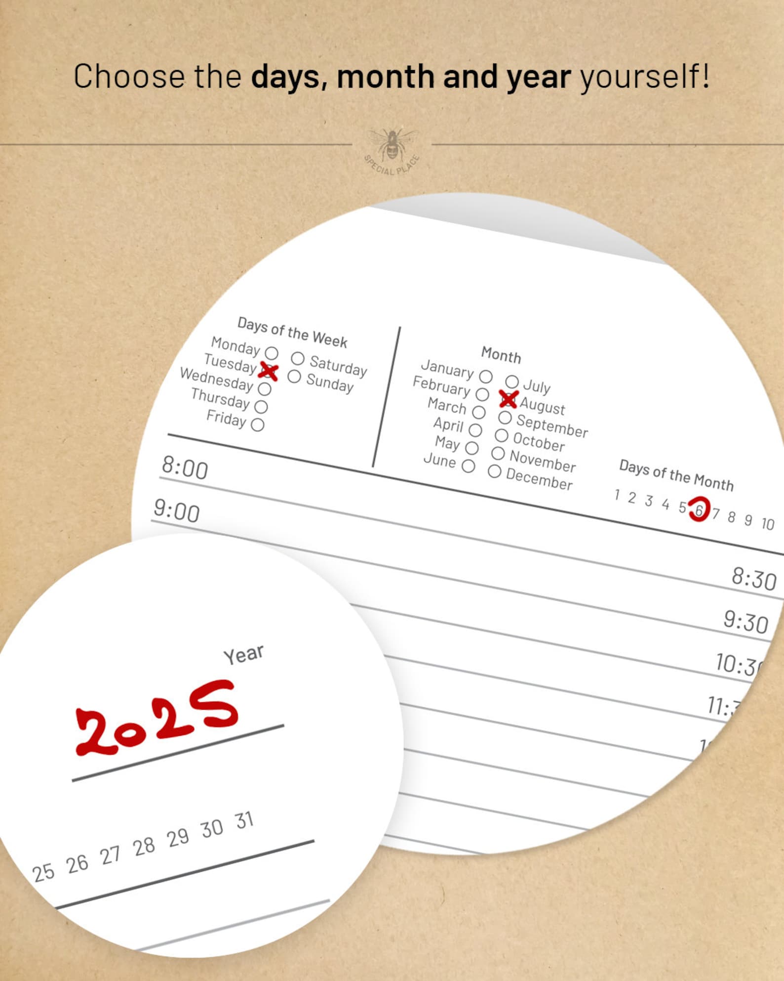 My Daily Plan- Double Side - 4 Different Sizes - DESIGN 2. - Etsy
