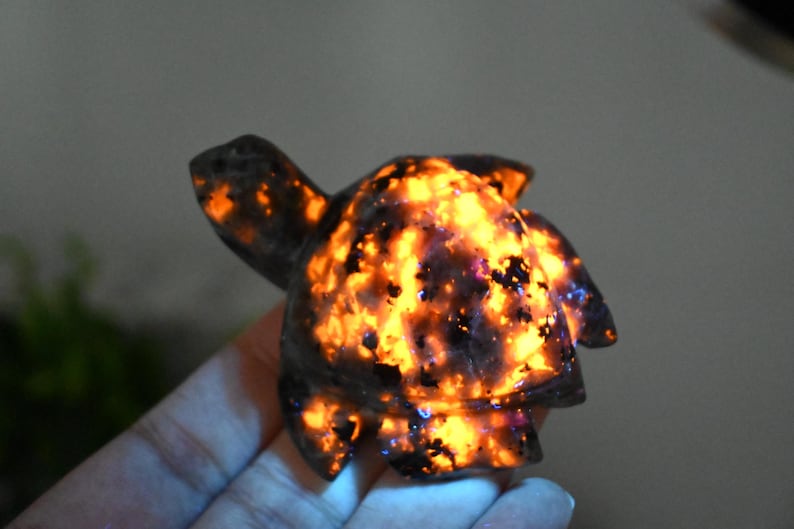 2'' Yooperlite Sea Turtle,natural Quartz Crystal Turtle,crystal Turtle ...