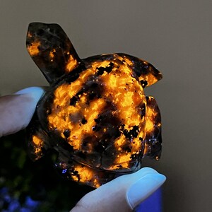 2'' Yooperlite Sea Turtle,natural Quartz Crystal Turtle,crystal Turtle ...