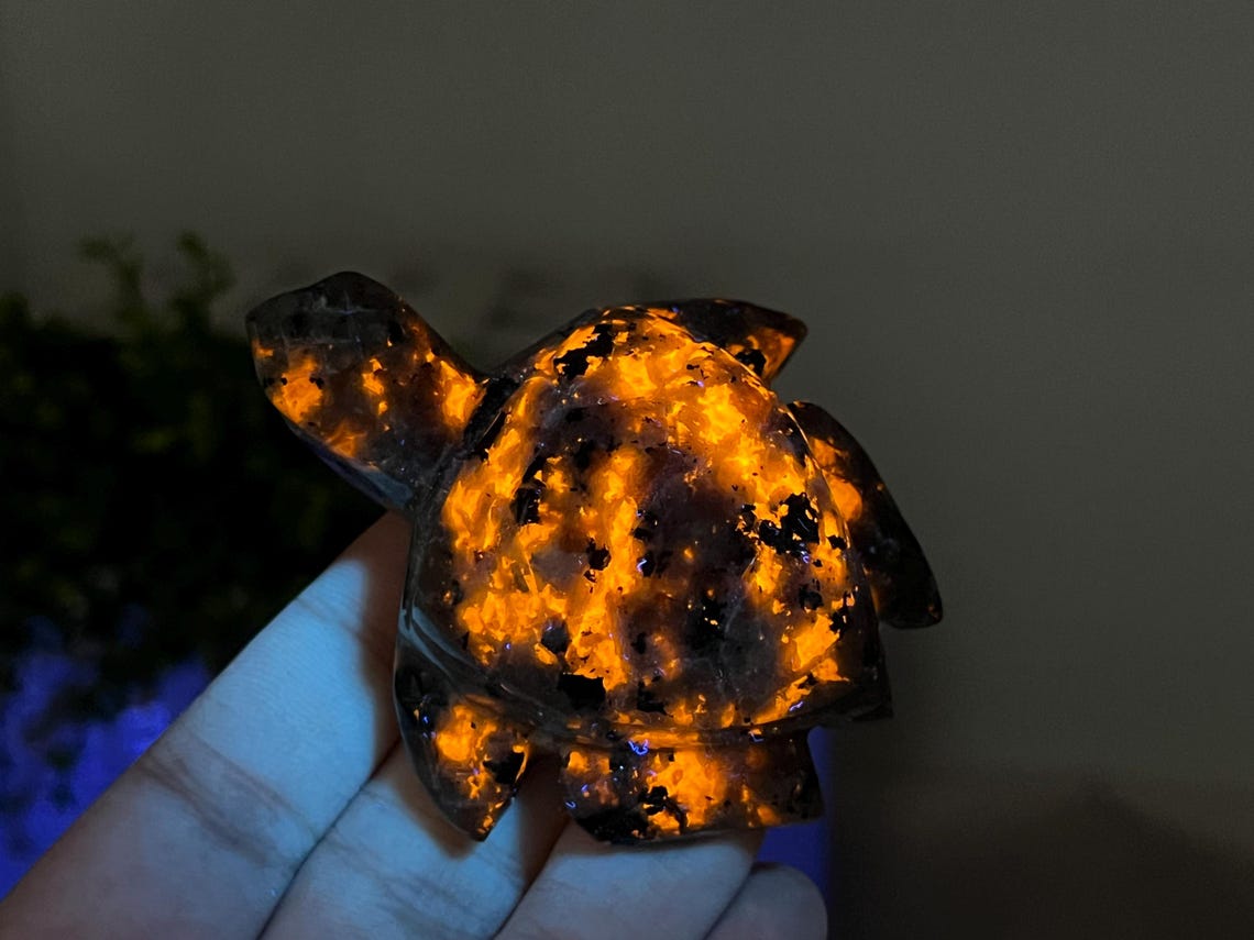 2'' Yooperlite Sea Turtle,natural Quartz Crystal Turtle,crystal Turtle ...