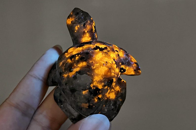 2'' Yooperlite Sea Turtle,natural Quartz Crystal Turtle,crystal Turtle ...