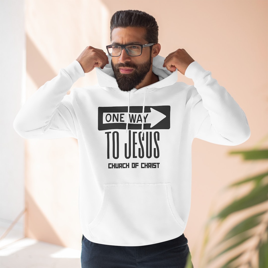 One Way to Jesus Fleece Hoodie - Christian Print - Etsy