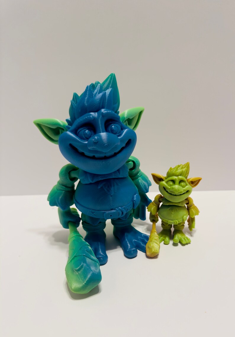 Flexi Factory Articulating Troll - 3D Printed Fantasy Figure - Etsy