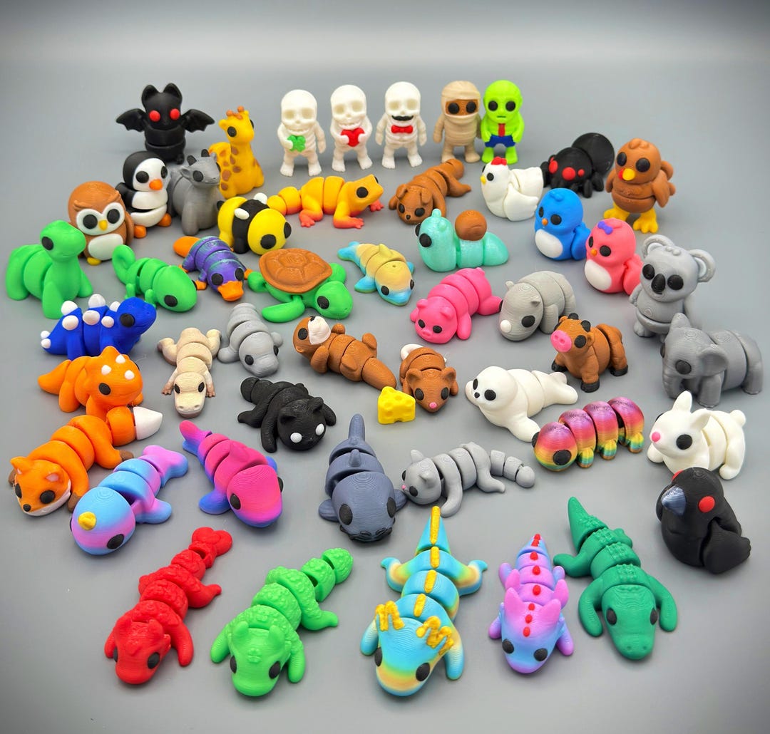 Mini Pocket Pets | 3D Printed Articulating Mini Baby Animals | Sensory ...