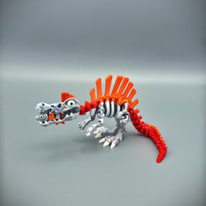 3D Printed Articulating Spinosaurus - Flexi Factory Design | Realistic ...