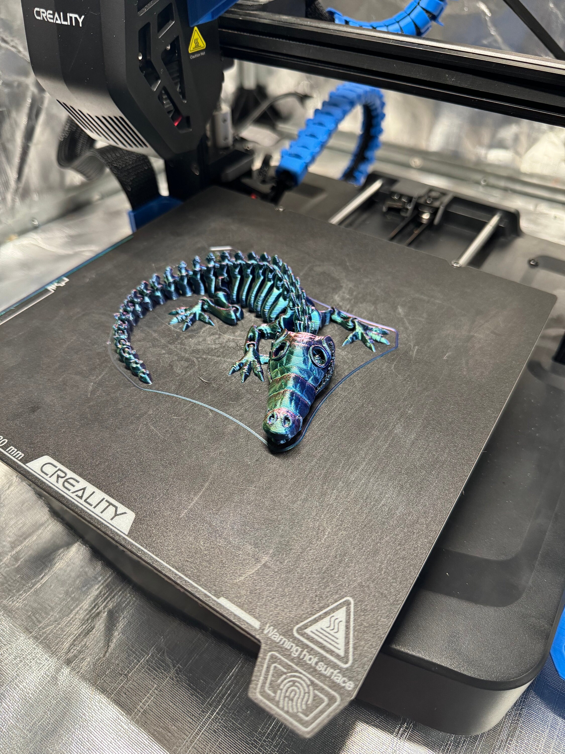 3d Printed Crocodile Skeleton Reptile Decor Designed By Flexi Factory