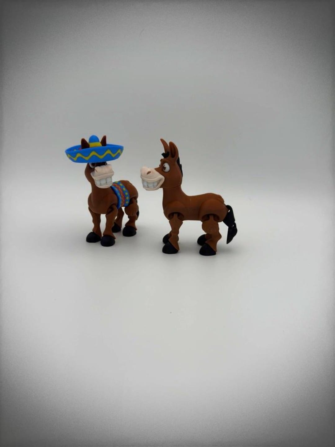 Articulating 3D Printed Donkey With Sombrero: Farm Decor Desk Toy - Etsy