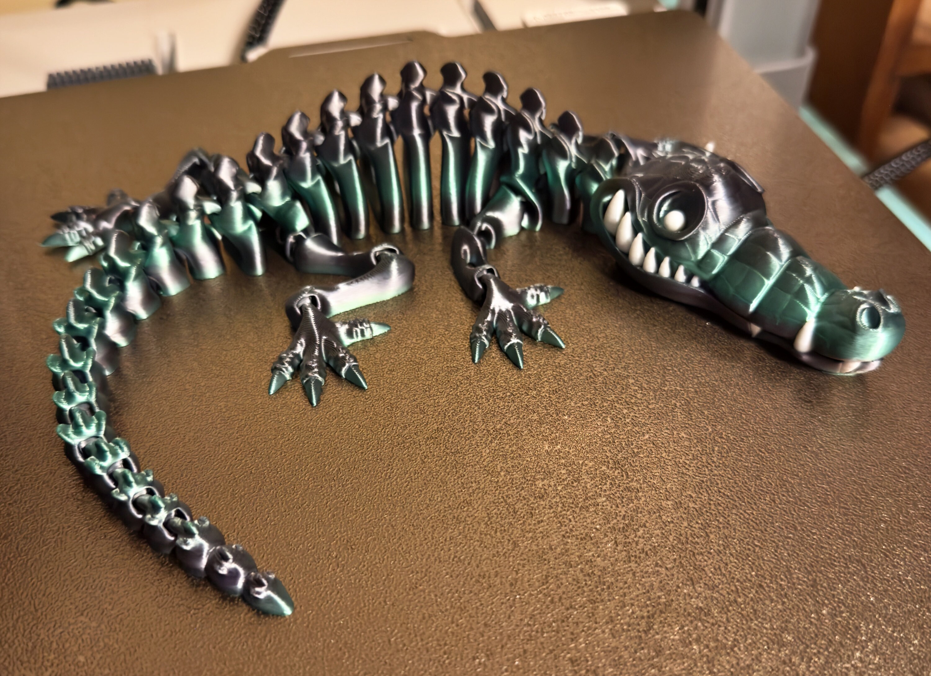 3D Printed Crocodile Skeleton - Reptile Decor - Designed by Flexi ...