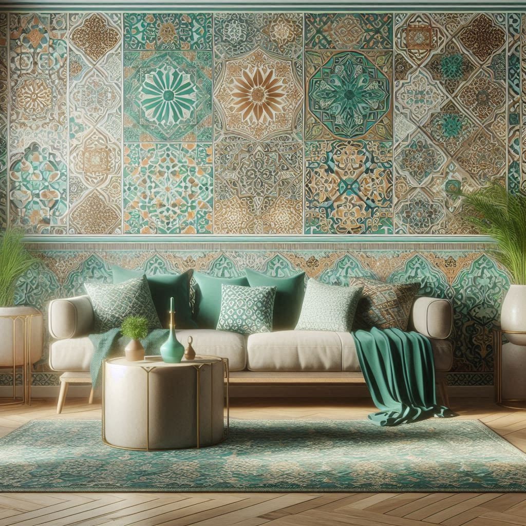 Moroccan Tilework Seamless Wallpaper- Intricate Geometric Designs and ...