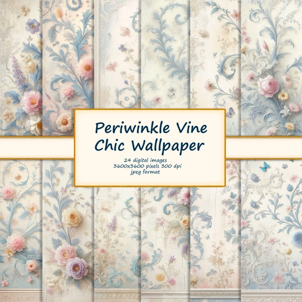 Shabby Chic Wallpaper - Etsy