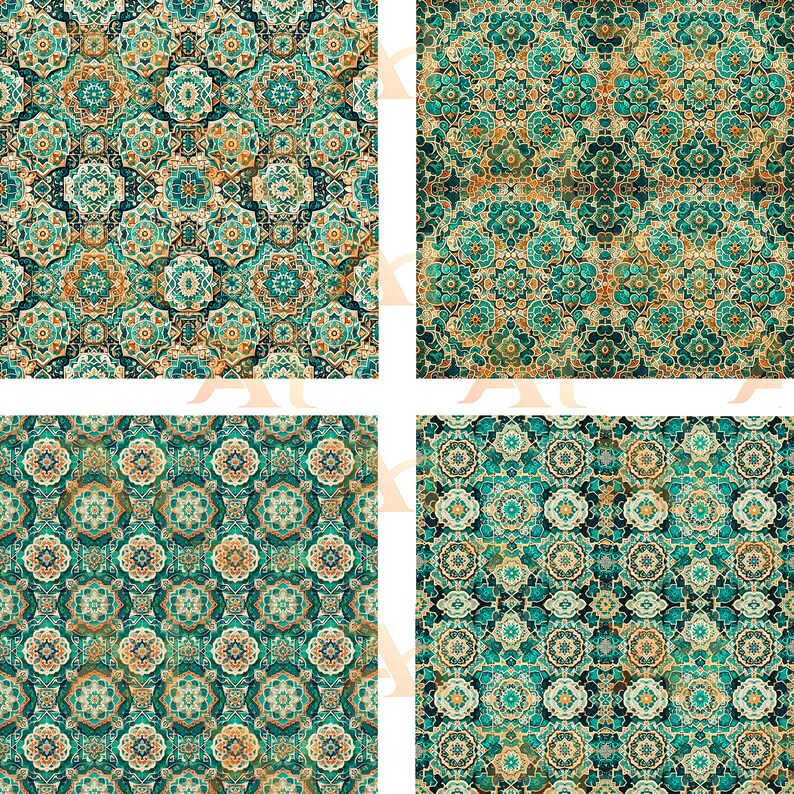 Moroccan Tilework Seamless Wallpaper- Intricate Geometric Designs and ...