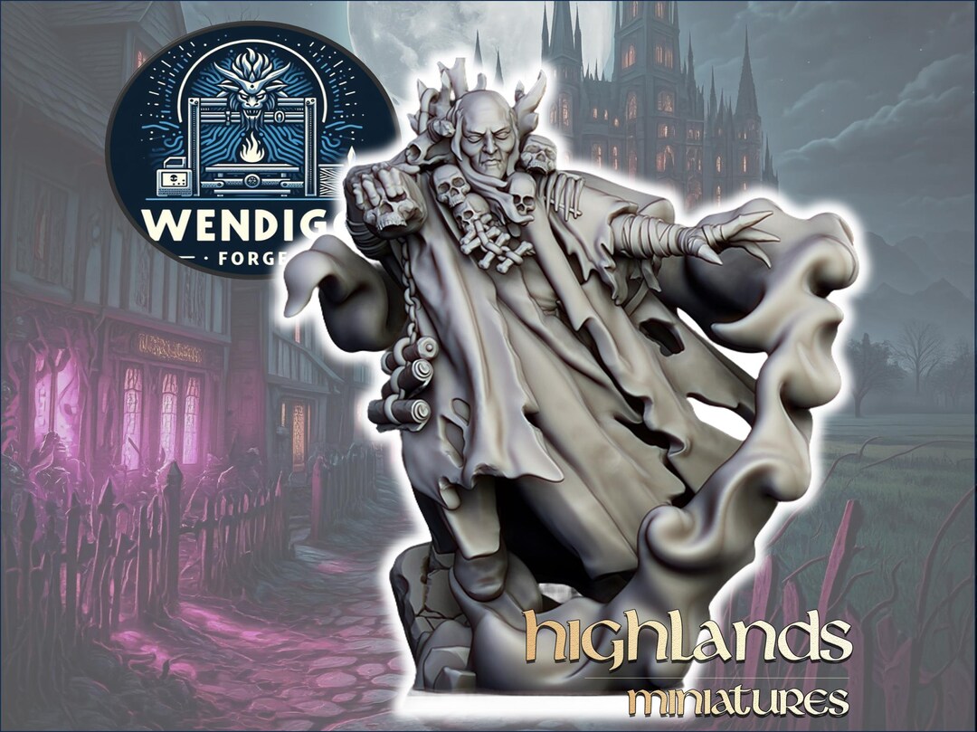 Transilvanya Necromancer Highland Miniatures WFB 28mm/32mm - Etsy