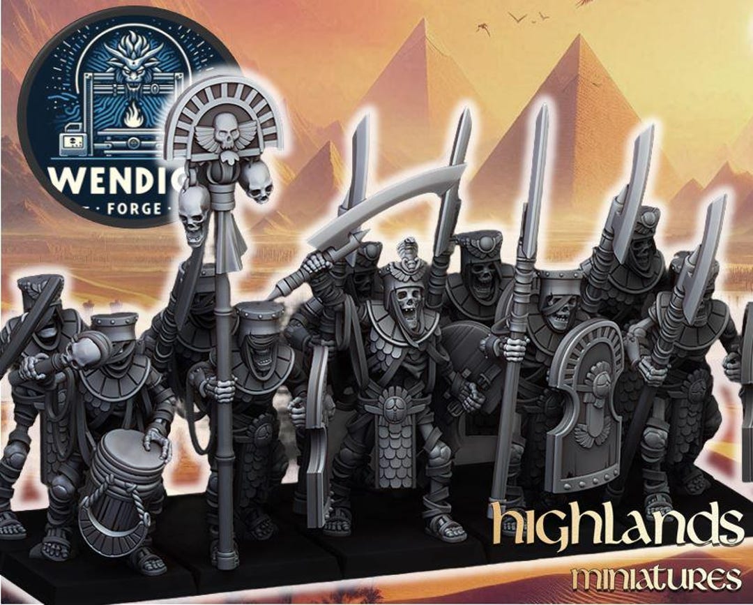 Ancient Tomb Guard Halberds Eternal Dynasties WFB 28mm/32mm - Etsy