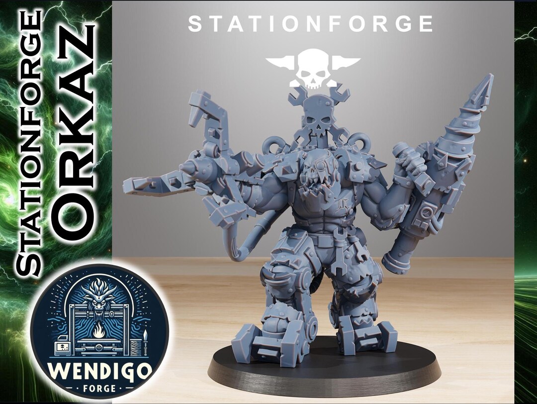 Orkaz Exo Boss - Station Forge - Orc Mecha Boss - Scifi Grimdark ...