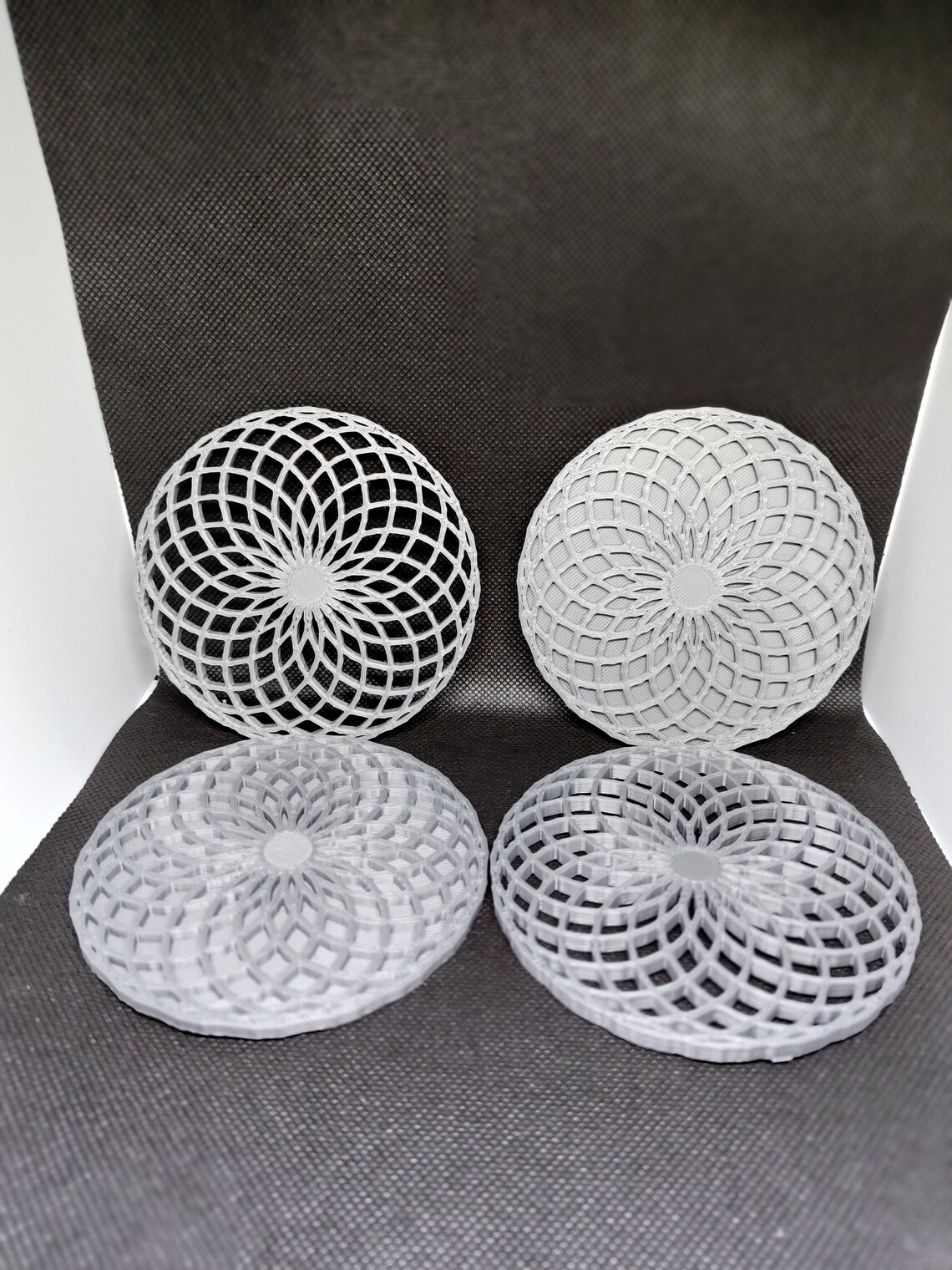 Aesthetic Goldspace Gray Spiral Coasters set of 4 - Etsy