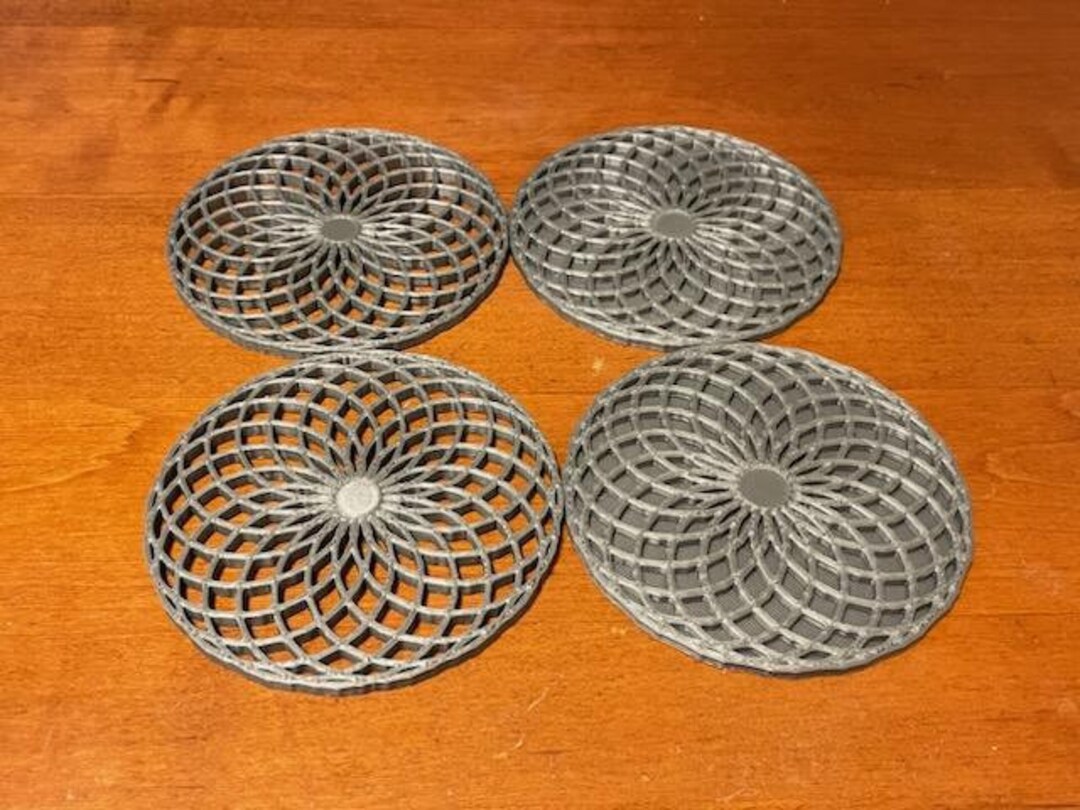 Aesthetic Gold/space Gray Spiral Coasters set of 4 - Etsy