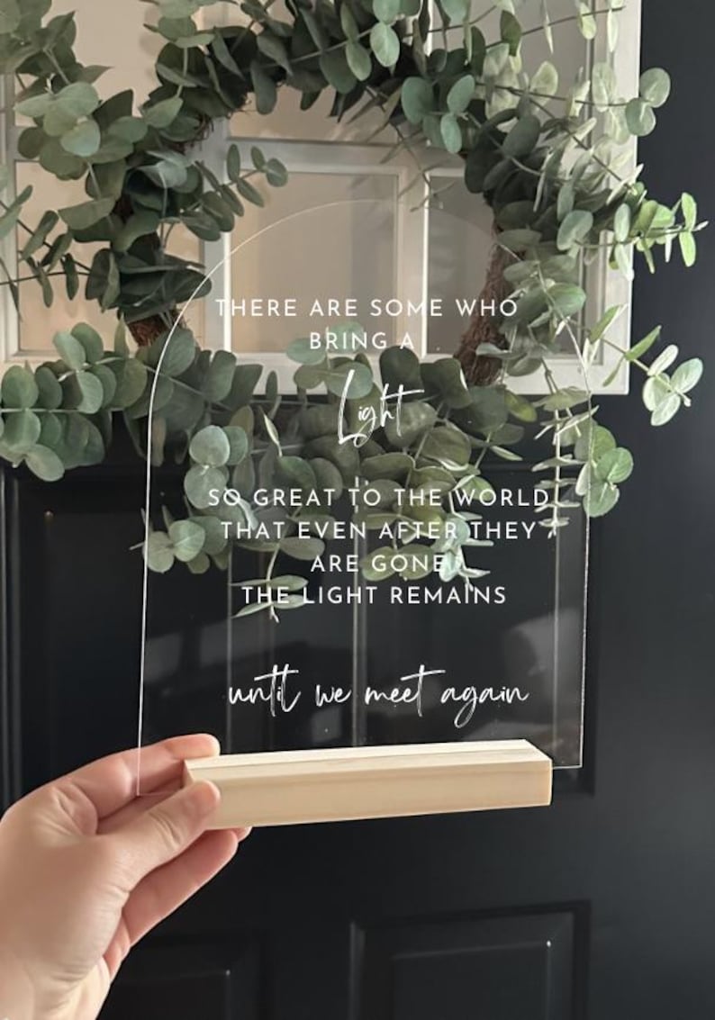 Memory Table Sign Acrylic Arch - Etsy