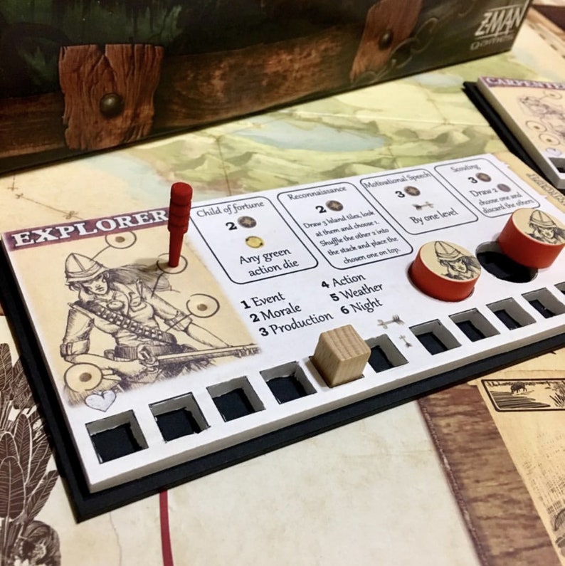 Upgraded Player Boards for the Robinson Crusoe Board Game. More ...