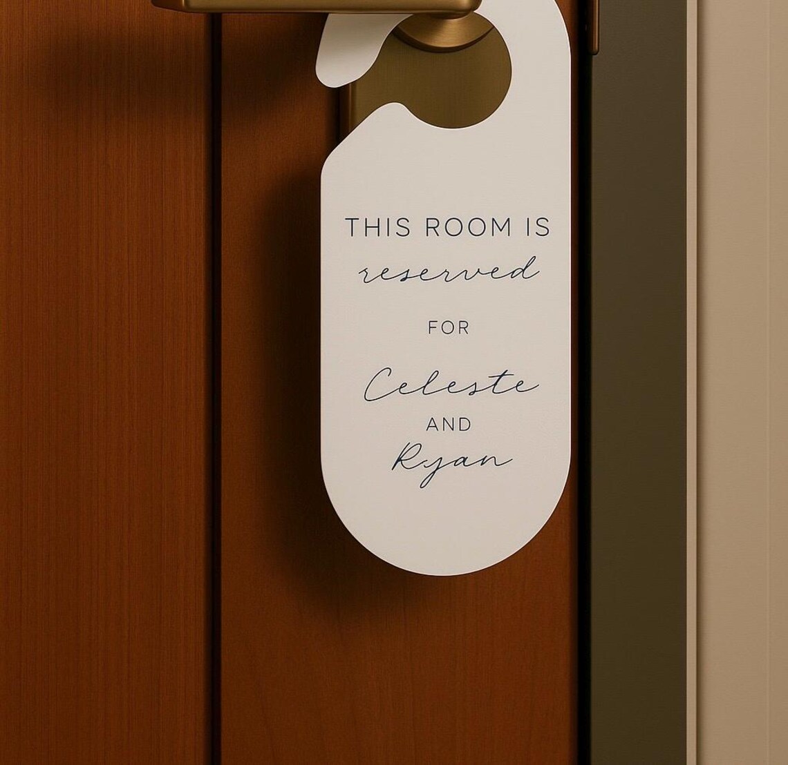 Personalized Reserved Room Door Hanger, Do Not Disturb Door Hanger ...