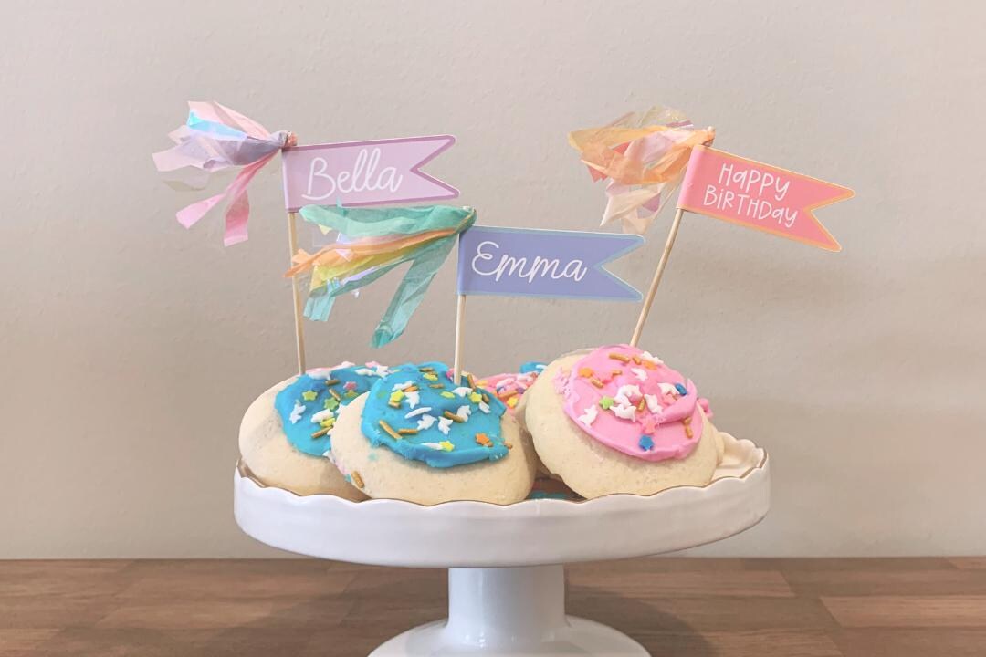 Custom Birthday Cupcake Toppers, Personalized Name Cupcake Toppers ...