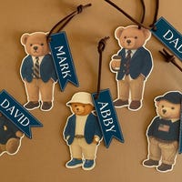 Teddy Bear Christmas Gift Tags Printable | Watercolor Cozy Holiday ...