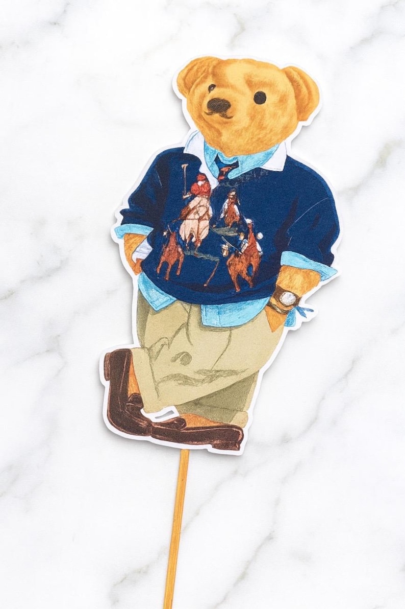 Teddy Bear Centerpiece, Preppy Bear Baby Shower, Ralph Lauren Baby ...