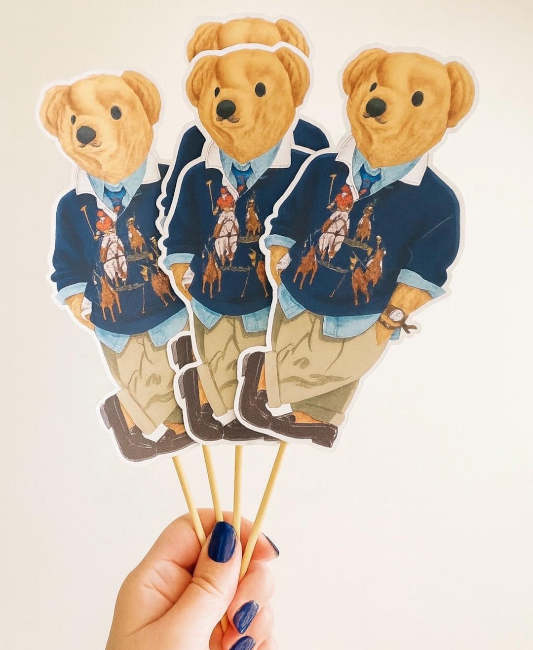 Teddy Bear Centerpiece, Preppy Bear Baby Shower, Ralph Lauren Baby ...