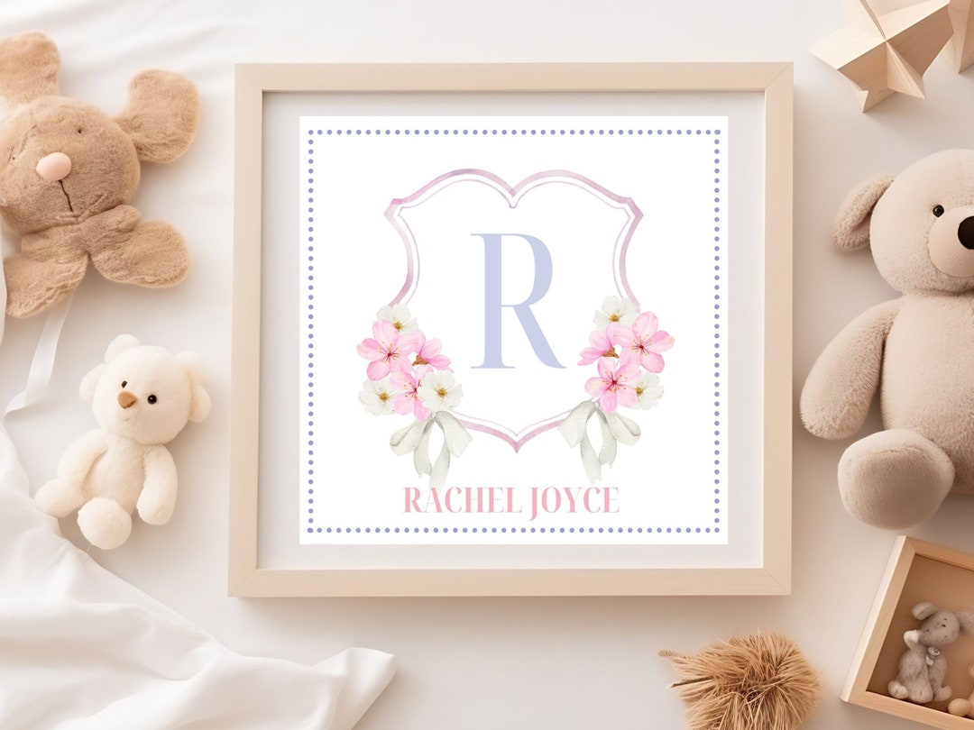 Girly Room Decor Coquette Kids Room Custom Initials Signs Nursery Wall ...