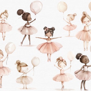 Pink Ballerina Clipart, Swan Lake Clipart, Watercolor Ballerina Clipart ...