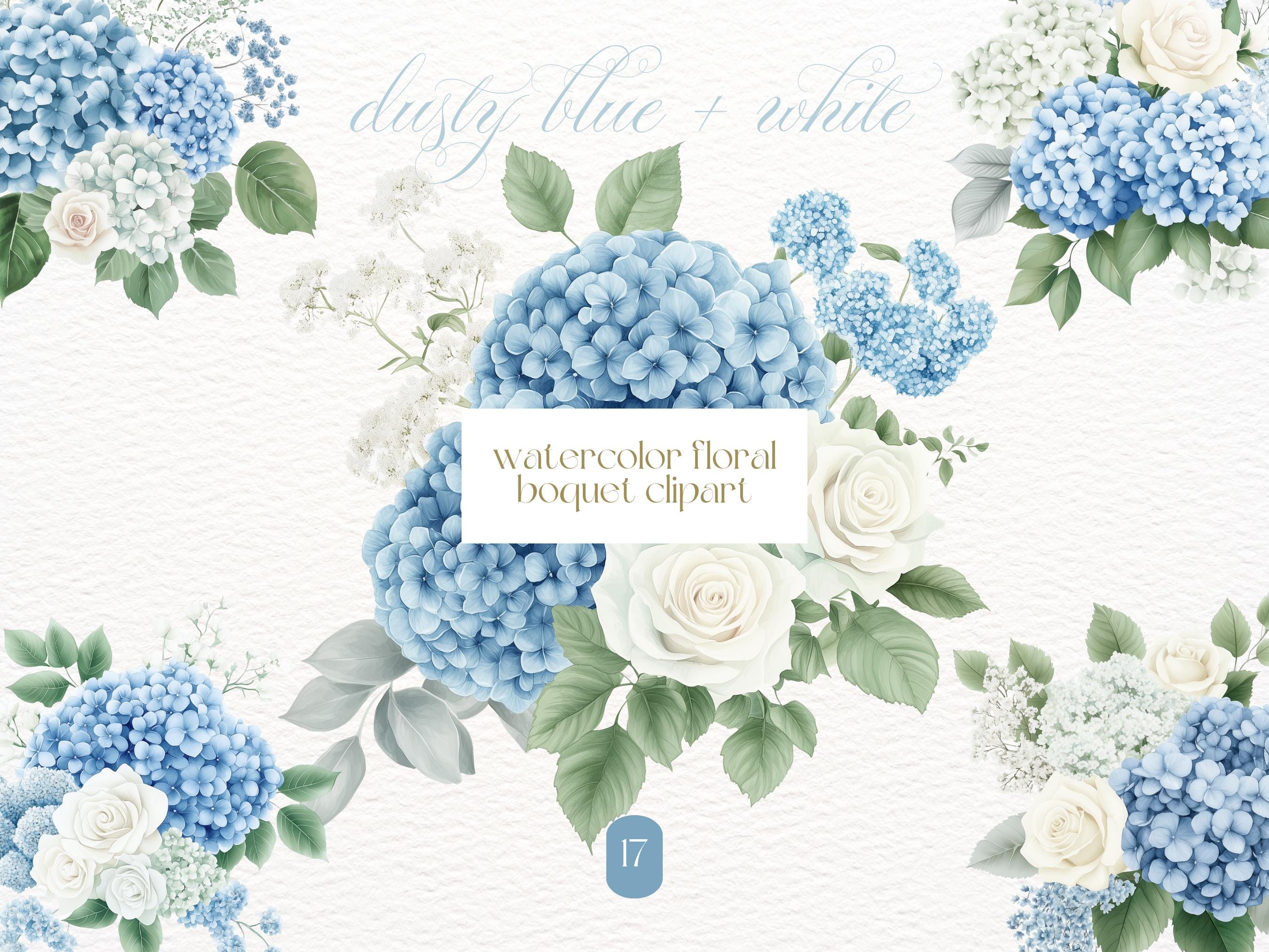 Watercolor Floral Clipart, Wedding Clipart, Watercolor Flower Clipart ...
