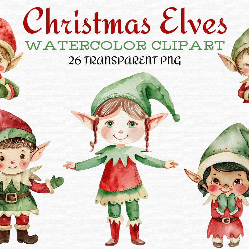 Elf Clipart - Etsy