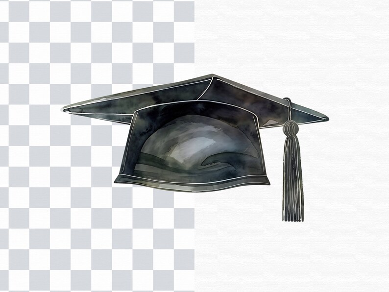 Watercolor Graduation Clipart, Graduation Cap, Graduation Hat, Student ...