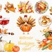 Thanksgiving Clipart, Watercolor Thanksgiving PNG, Autumn, Happy ...