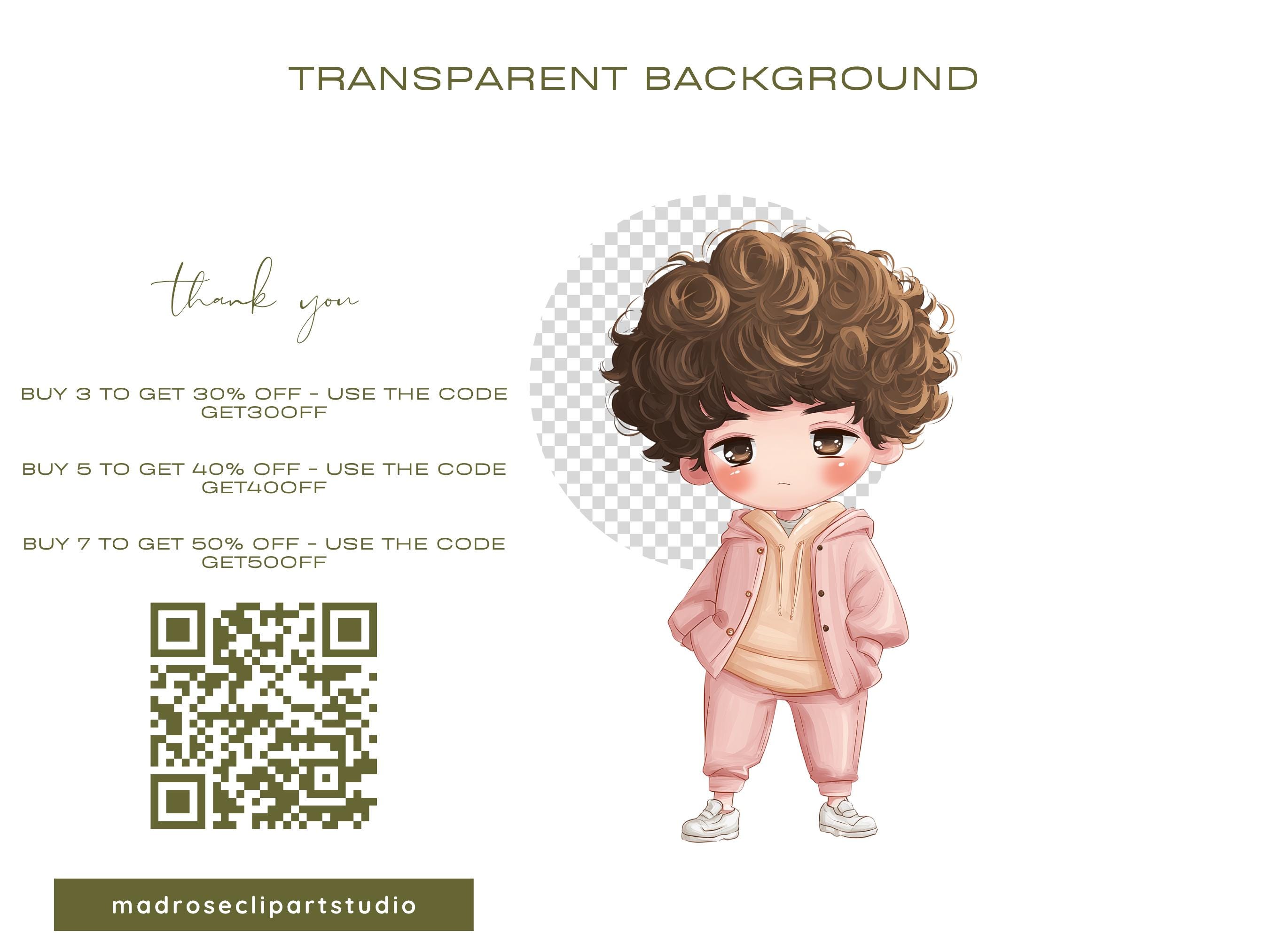 Chibi Family Clipart: Kawaii PNG With Transparent Background (digital ...