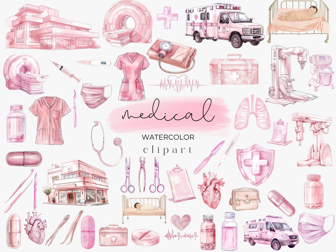 Watercolor Medical Clipart | Doctor Clipart | Nurse Clipart | Medicine ...