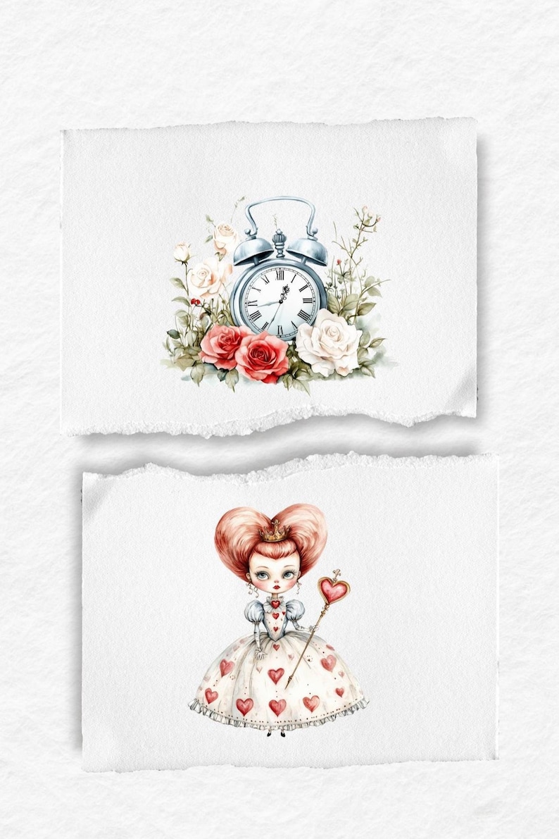 Alice in Wonderland Clipart, Watercolor Alice in Wonderland Clip Art ...