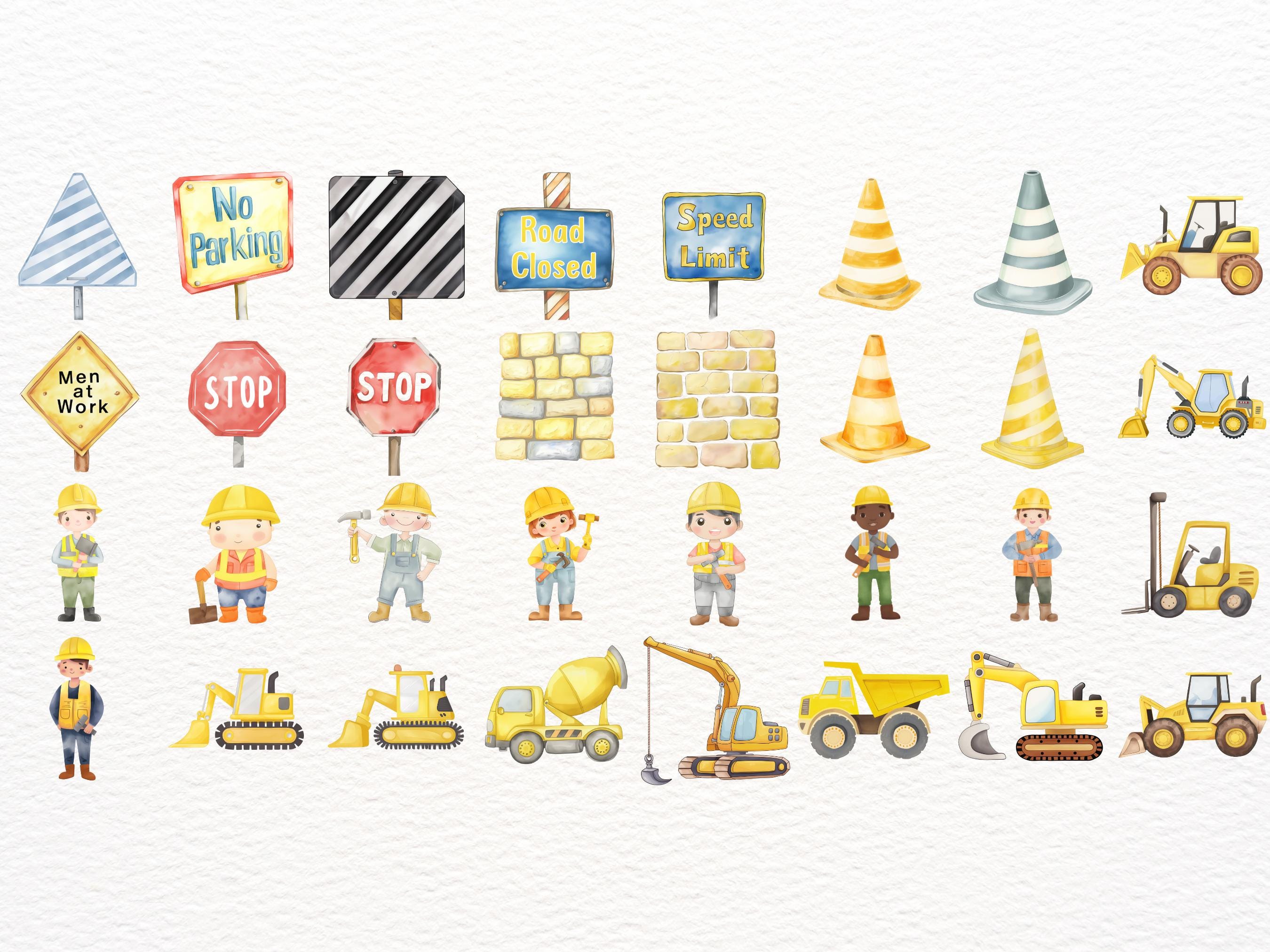 Watercolor Construction Vehicles Clipart Png , Bulldozer , Cement Truck ...